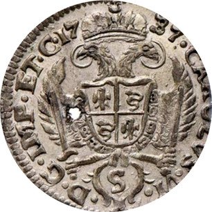 Italian Billon 5 Soldo "Carlo VI" 1722-1737 KM# 135 | coinscatalog.NET