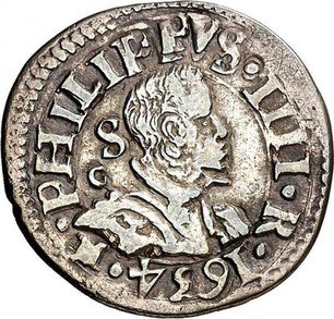Italian Silver Carlino "Filippo IV" 1633-1634 KM# 66 | coinscatalog.NET