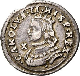Italian Silver Carlino "Carlo II" 1665-1666 KM# 93 | coinscatalog.NET