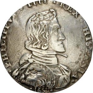 Italian Silver Filippo "Filippo IV" 1652-1657 KM# 55 | coinscatalog.NET