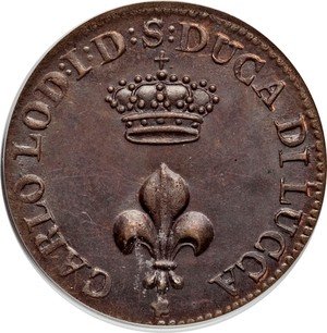 Italian 1 Soldo "Carlo II" 1841 KM# 34a | coinscatalog.NET