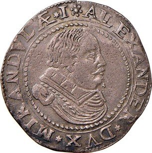 Italian Silver Testone "Alessandro I" 1617-1637 KM# 55 | coinscatalog.NET