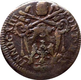 Italian 1/2 Baiocco "Innocent XIII" 1721-1724 KM# 99 | coinscatalog.NET