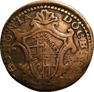 Italian 1/2 Bolognino "Bologna Coinage" 1740-1756 KM# 220 ...