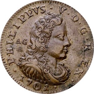 Italian Grano "Filippo V" 1701-1703 KM# 123 | coinscatalog.NET