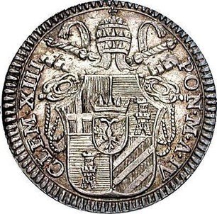Italian Silver Grosso "Clement XIII" 1762 KM# 1002 | coinscatalog.NET