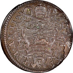 Italian Quattrino "Innocent XI" 1677-1678 KM# 36 | coinscatalog.NET