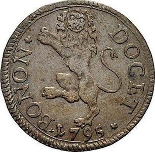 Italian Quattrino "Pius VI" 1795 KM# 320 | coinscatalog.NET