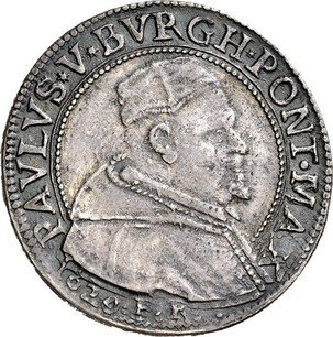 Italian Silver Testone "Paul V" 1619-1620 KM# 21 | coinscatalog.NET
