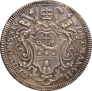 Italian Silver Testone "Clement XIV St. Peter and Paul" 1770-1773 KM ...
