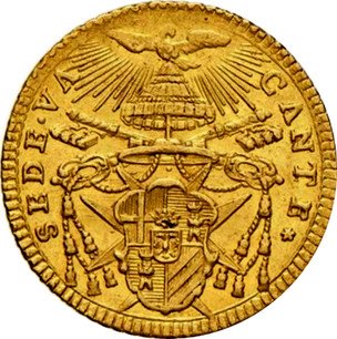 Italian Gold Zecchino "Sede Vacante" 1769 KM# 1011 | coinscatalog.NET