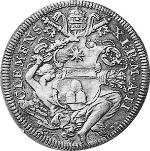 Italian Silver 1/2 Piastra "Clement XI" 1702-1704 KM# 663 ...