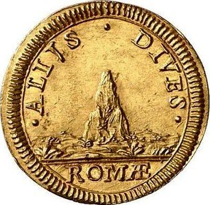Italian Gold 1/2 Scudo D'oro "Clement XI" 1706 KM# 685 | coinscatalog.NET