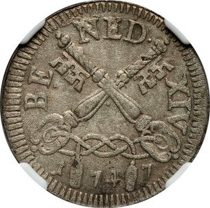 Italian Billon 4 Baiocchi "Benedict XIV" 1747-1748 KM# 1161 ...