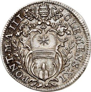 Italian Silver Giulio "Clement XI" 1702-1703 KM# 661 | coinscatalog.NET