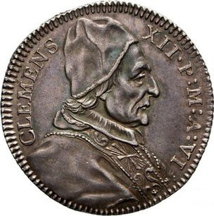 Italian Silver Giulio "Clement XII" 1735 KM# 859 | coinscatalog.NET