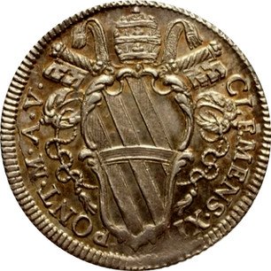 Italian Silver Giulio "Clement XII" 1734 KM# 846 | coinscatalog.NET