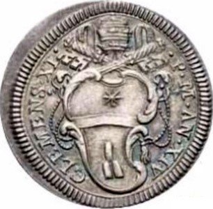 Italian Silver Giulio "Clement XI St. Paul" 1714-1715 KM# 756 ...