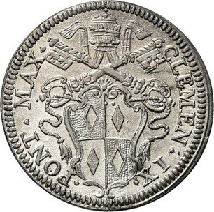 Italian Silver Giulio "Clement IX." 1667-1669 KM# 306 | coinscatalog.NET