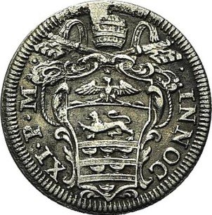 Italian Silver Grosso "Innocent XI" 1685-1686 KM# 468 | coinscatalog.NET