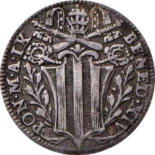 Italian Silver Grosso "Benedict XIV" 1748 KM# 953 | coinscatalog.NET