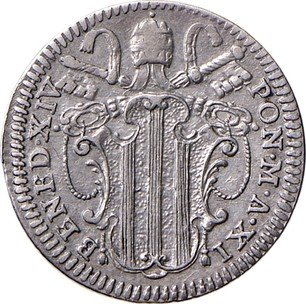 Italian Silver Grosso "Benedict XIV" 1750 KM# 968 | coinscatalog.NET