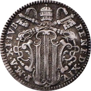 Italian Silver Grosso "Benedict XIV" 1750 KM# 967 | coinscatalog.NET