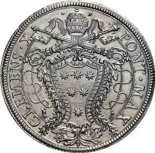 Italian Silver Piastra "Clement X" 1675 KM# 371 | coinscatalog.NET
