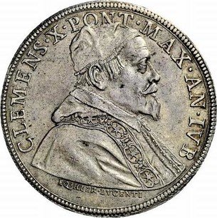 Italian Silver Piastra "Clement X" 1675 KM# 369 | coinscatalog.NET