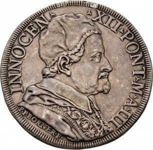 Italian Silver Piastra "Innocent XII" 1693 KM# 569 | coinscatalog.NET