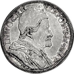 Italian Silver Piastra "Innocent XII" 1696 KM# 598 | coinscatalog.NET