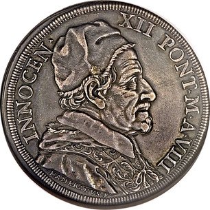 Italian Silver Piastra "Innocent XII" 1699 KM# 615 | coinscatalog.NET