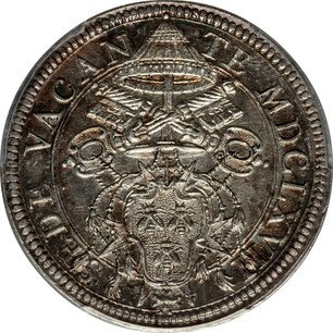 Italian Silver Testone "Sede Vacante" 1667 KM# 308 | coinscatalog.NET