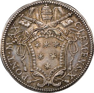 Italian Silver Testone Papacy Standard Coinage 1675 KM# 366 ...