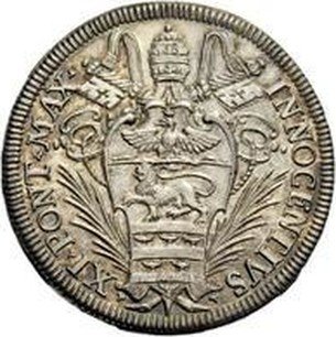 Italian Silver Testone "Innocent XI" 1684 KM# 433 | coinscatalog.NET