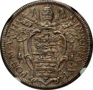 Italian Silver Testone "Innocent XI" 1684 KM# 436 | coinscatalog.NET