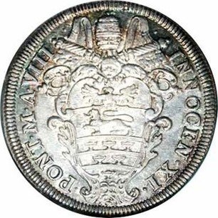 Italian Silver Testone "Innocent XI" 1684 KM# 435 | coinscatalog.NET
