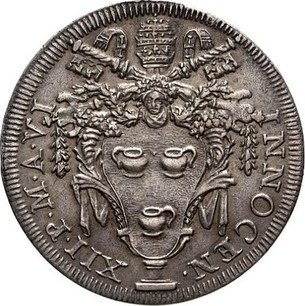 Italian Silver Testone "Innocent XII" 1696 KM# 594 | coinscatalog.NET