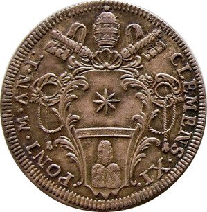 Italian Silver Testone "Clement XI" 1700 KM# 647 | coinscatalog.NET