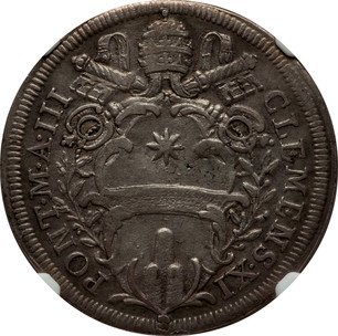 Italian Silver Testone "Clement XI" 1702-1703 KM# 662 | coinscatalog.NET