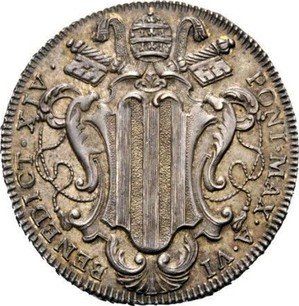 Italian Silver Testone "Benedict XIV" 1746 KM# 952 | coinscatalog.NET