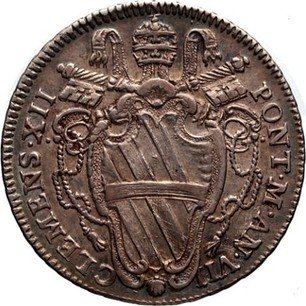 Italian Silver Testone "Clement XII" 1736 KM# 877 | coinscatalog.NET