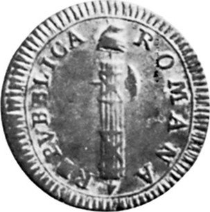 Italian 1/2 Baiocco "Fasces" 1798 KM# 1a | coinscatalog.NET