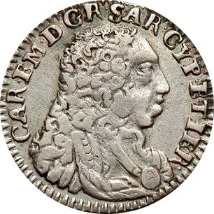 Italian Silver 1/2 Reale "Carlo Emanuele III" 1732 KM# 19 ...