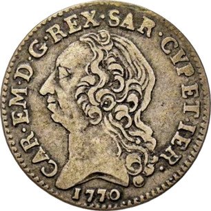Italian Silver 1/4 Scudo "Carlo Emanuele III" 1768-1772 KM# 58 ...