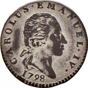 Italian Billon 2.6 Soldo "Carlo Emanuele IV" 1798-1799 KM# 101 ...