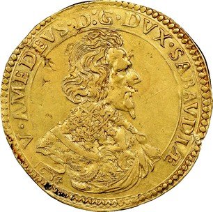 Italian Gold 4 Scudo D'oro "Vittorio Amedeo I" 1634-1635 KM# 151 ...