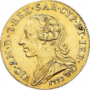 Italian Gold 5 Doppiette (Carlino) "Vittorio Amedeo III. Sardinia" 1773 ...
