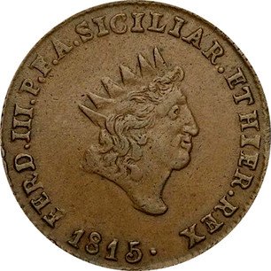 Italian 5 Grani "Ferdinando III" 1815 KM# 254 | coinscatalog.NET