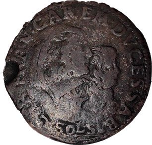 Italian Billon 5 Soldo "Carlo Emanuele II. Savoy" 1647-1648 KM# 222 ...